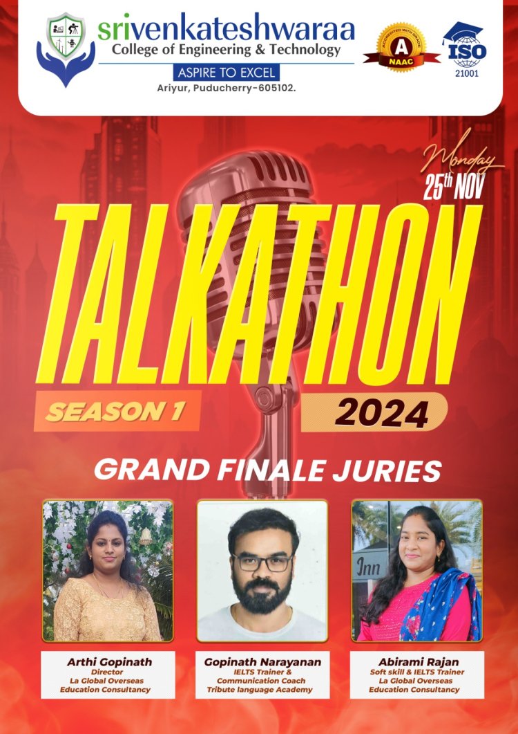 TALKATHON 2024 SEASON 1 for I YEAR SVCET STUDENTS - SVGI TRIUMPH